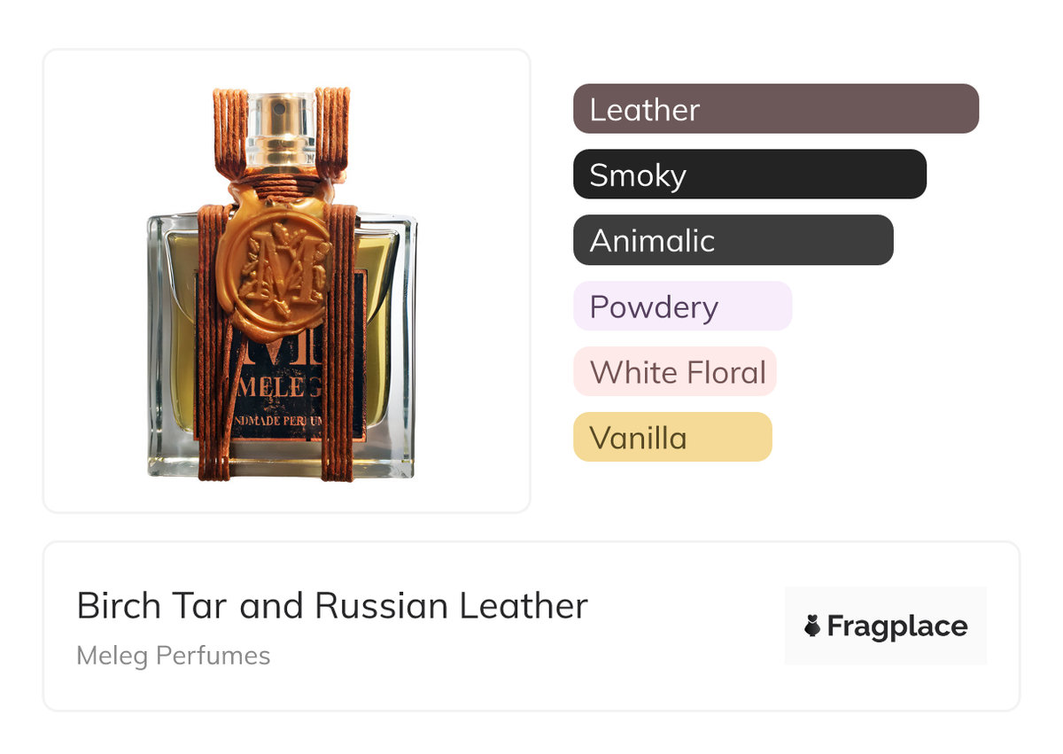 Birch Tar and Russian Leather by Meleg Perfumes