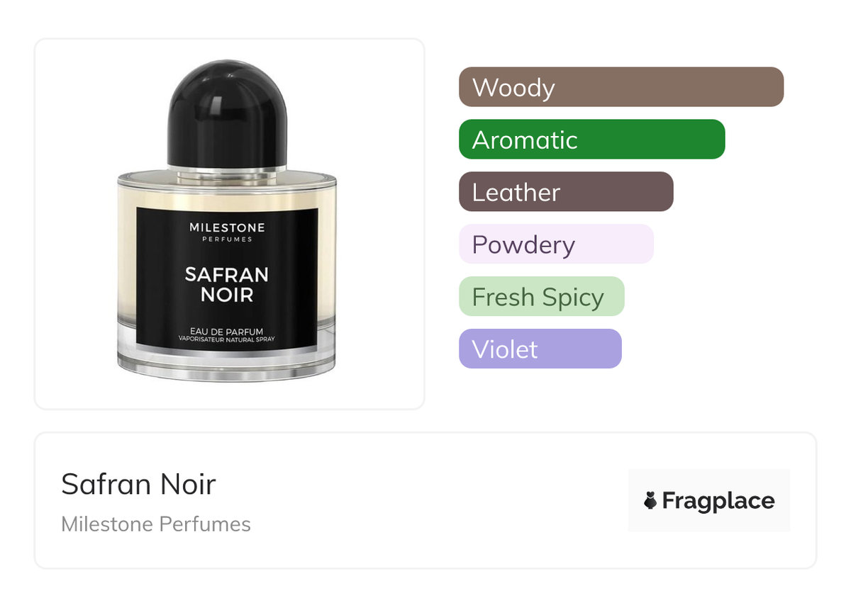 Safran Noir by Milestone Perfumes